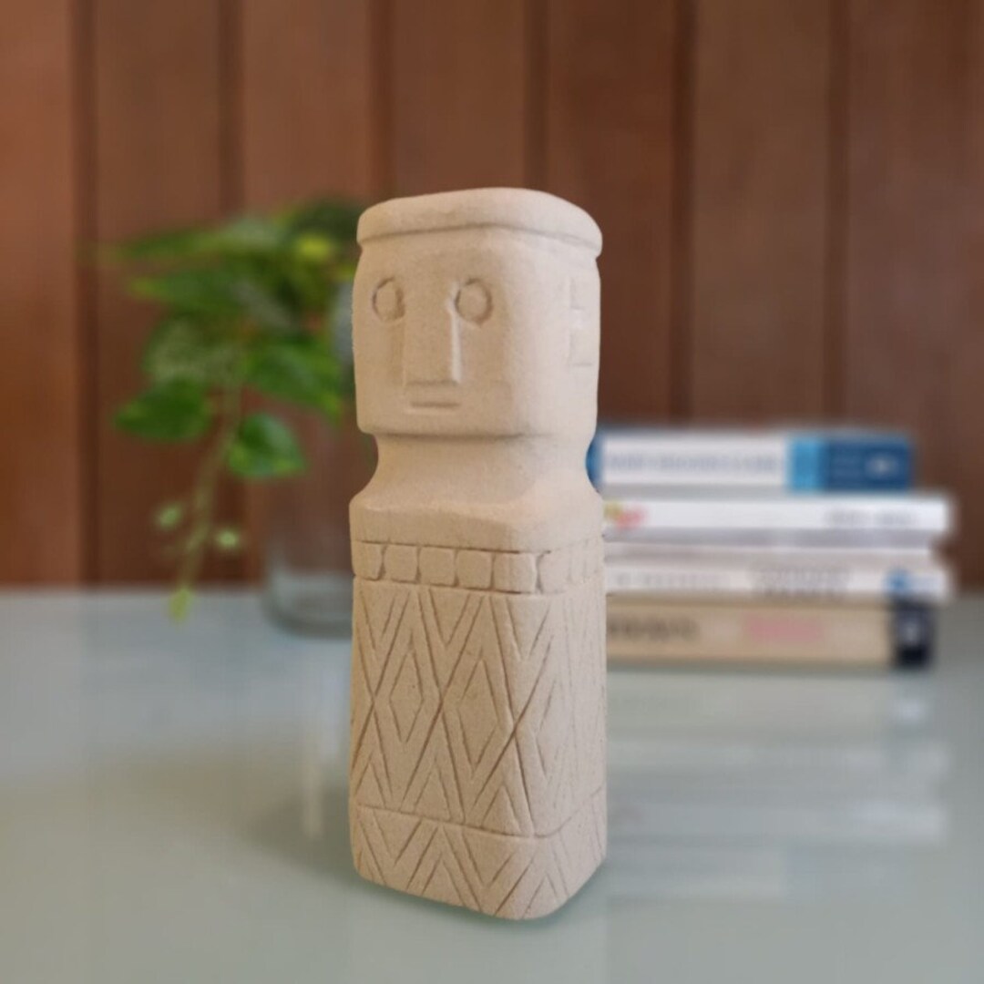 Primitive Statue 7 Inch/ 18cm, Sculpture, Primitive Figurine, Hand ...