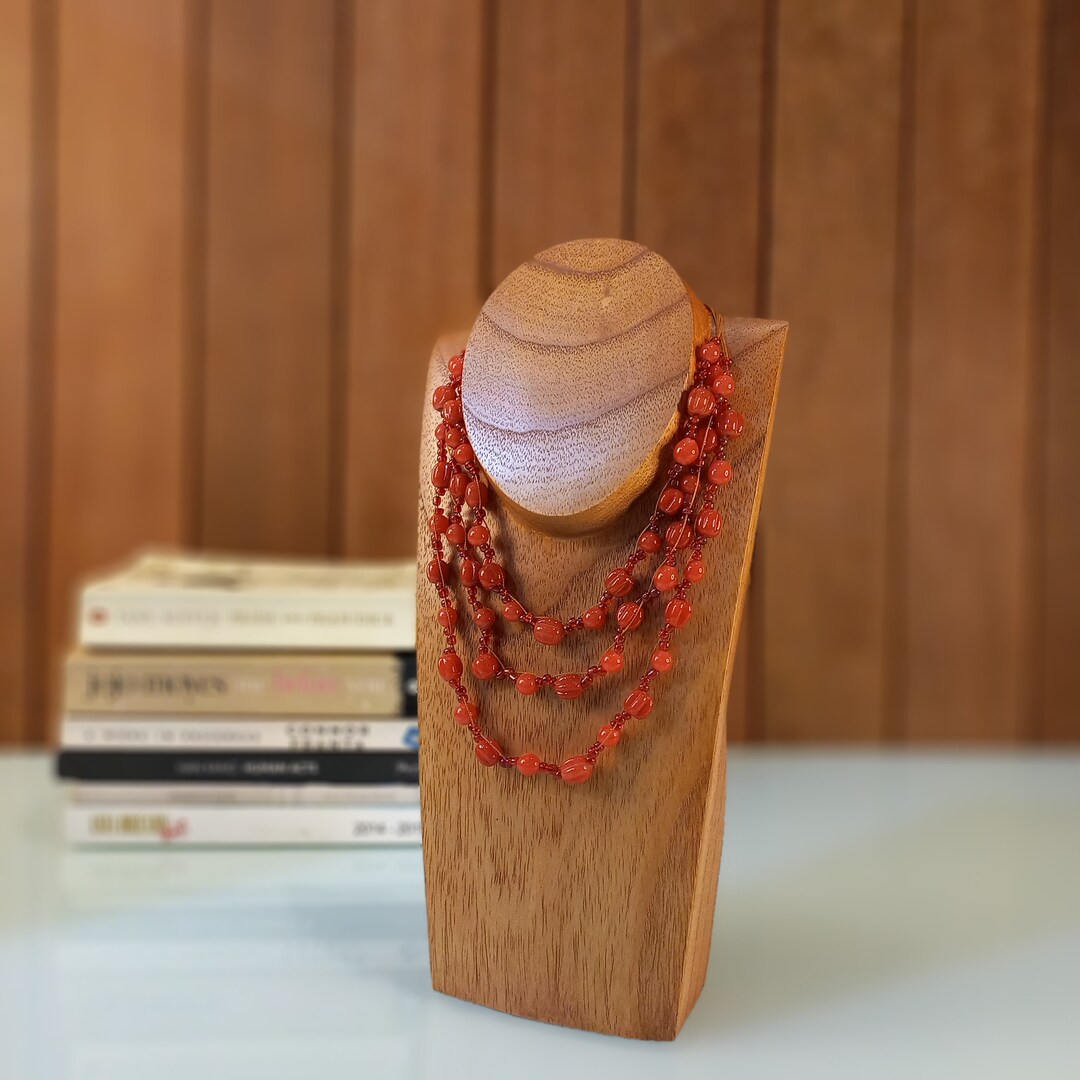 Hand Carved Wooden Sculpture Custom Jewelry Display, Wood Carving Stand ...