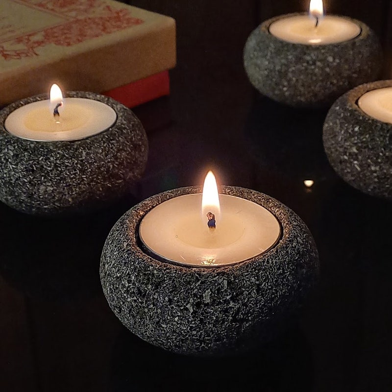 Stone Candle Holder - Etsy
