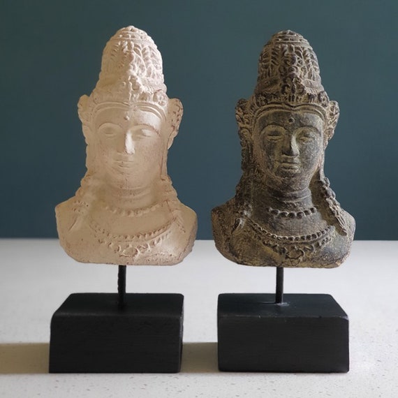 Goddess Parvati Hand Carved Stone Statue on Stand Bali Folk - Etsy