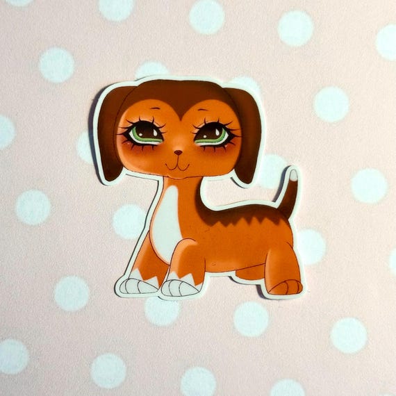 Littlest Pet Shop Dachshund Savannah Reed 675 Sticker LPS Popular Etsy