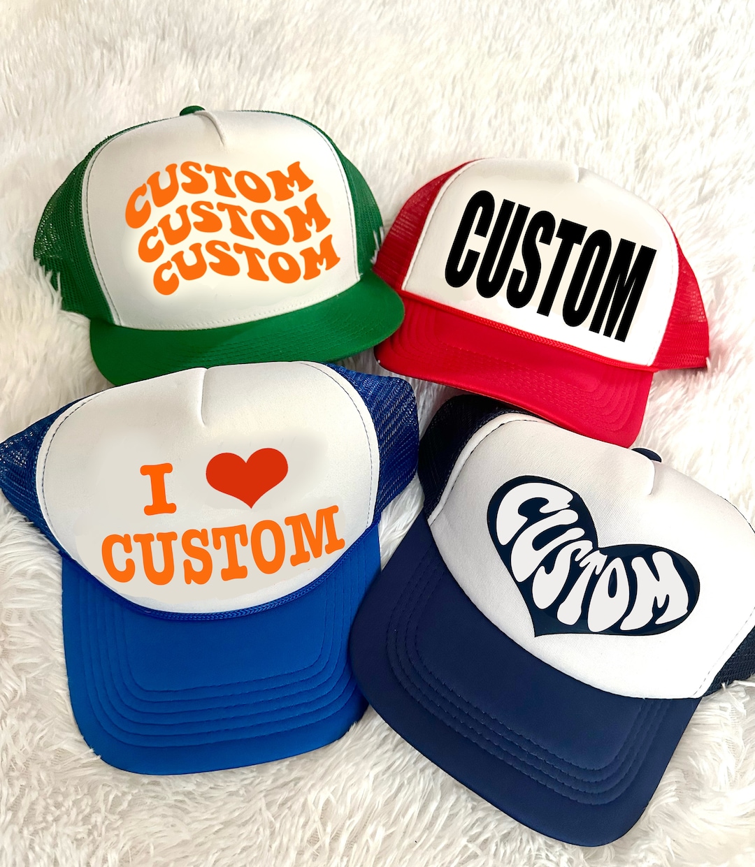 Custom College Trucker Hat, Custom College, Bed Party, Grad Gift ...