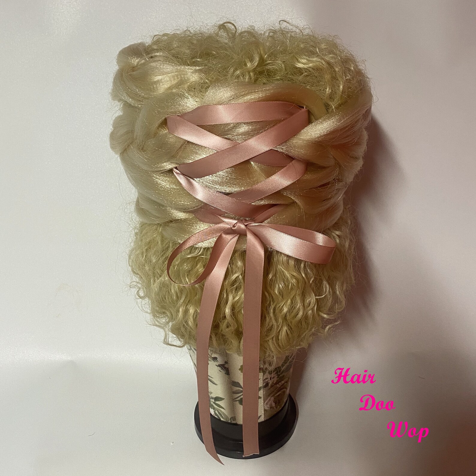 Rococo Punk Marie Antoinette Blonde Powdered Wig Corset Blush Pink ...