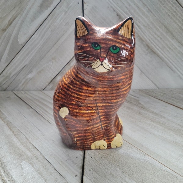 Paper Mache Cat - Etsy