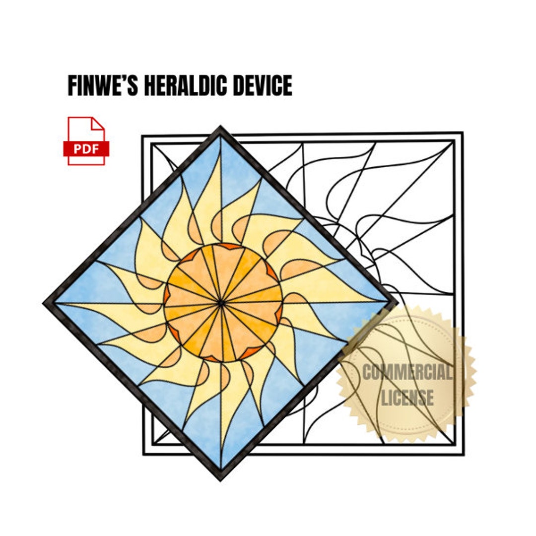 Tolkiens Sigils-silmarillion / Pattern for Stained Glass / Finwes ...