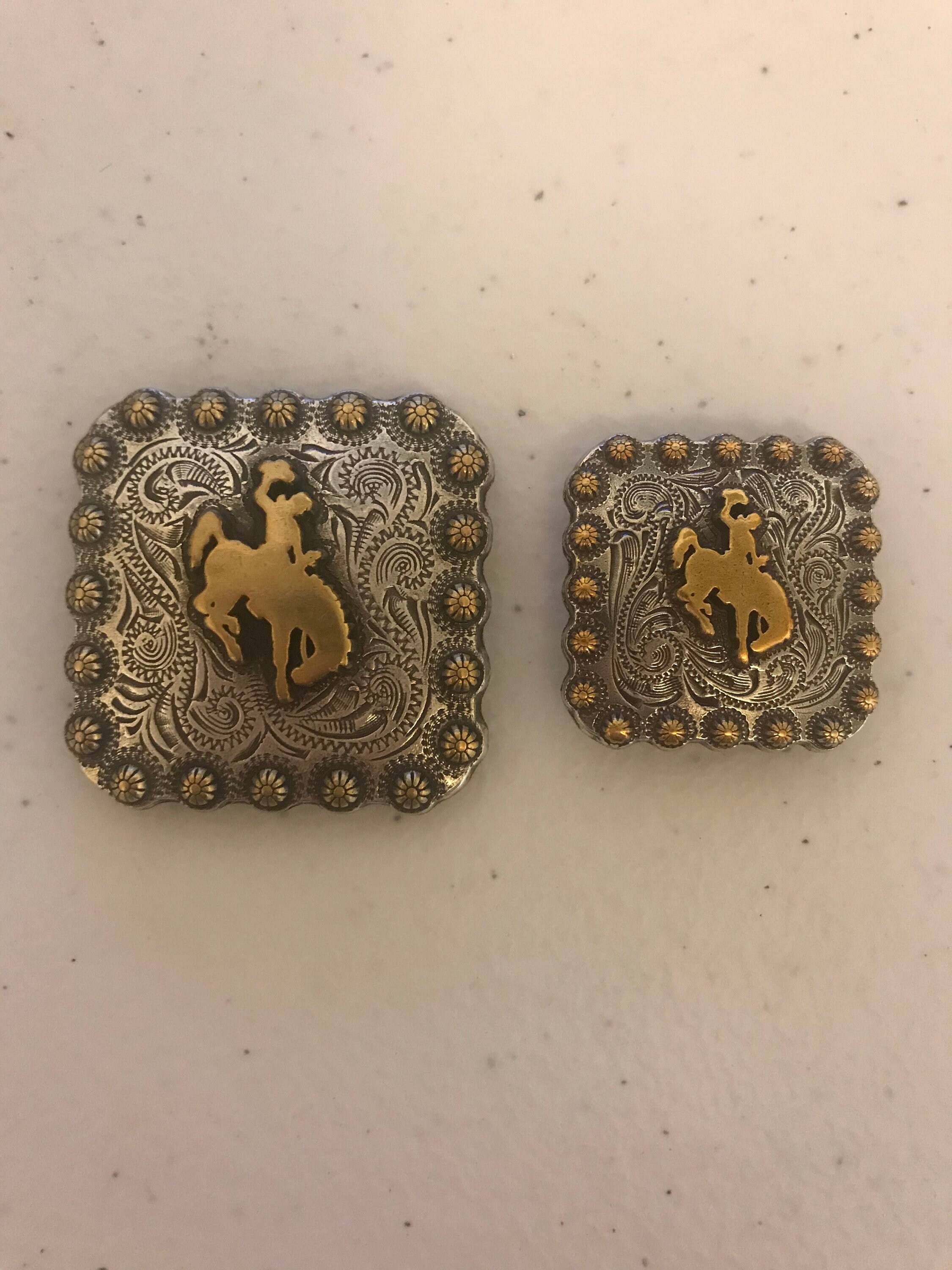 Wyoming Bucking Horse and Rider Concho LIMITED EDITION - Etsy