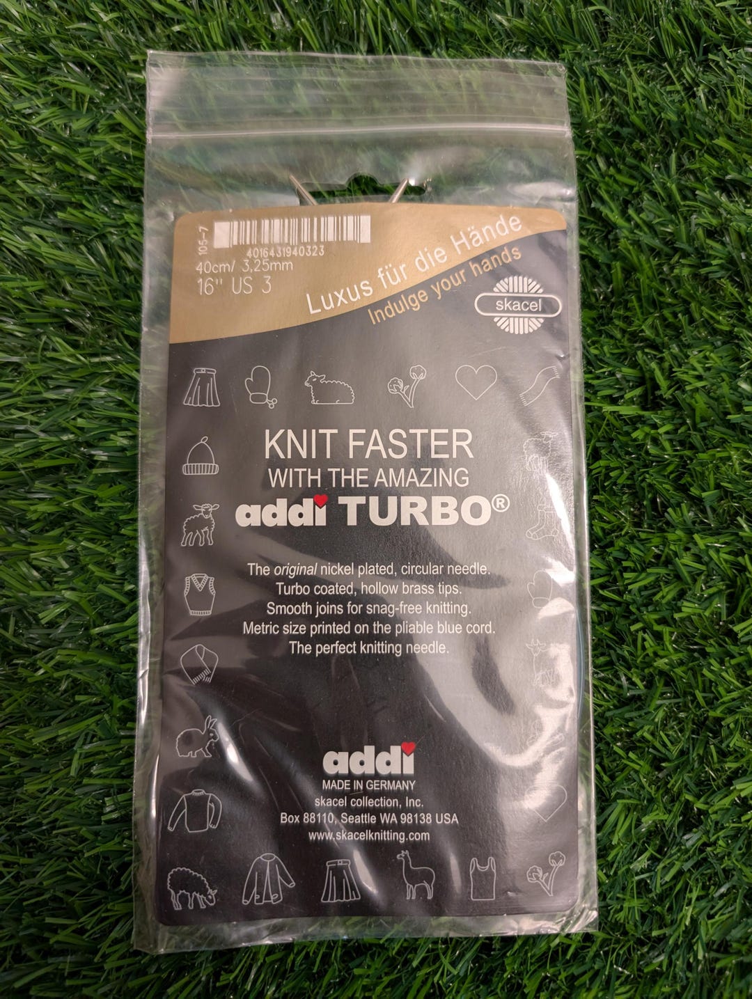 Addi Turbo Circular Knitting Needles, US 3, 16 Cable, 40 Cm, Knitting ...