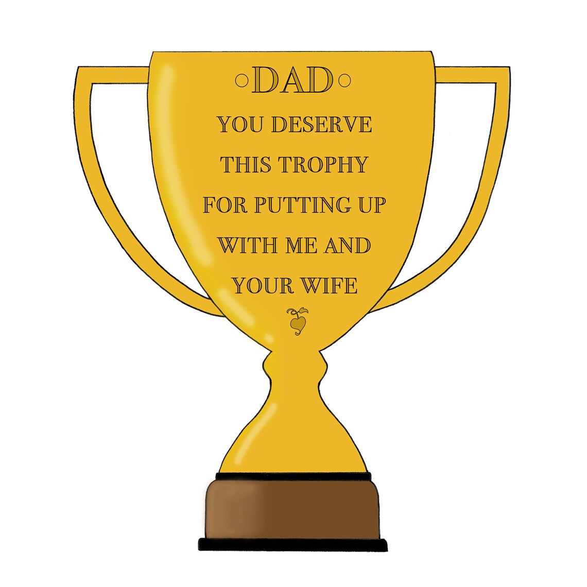 Dad's Trophy Funny Father's Day Card | Etsy