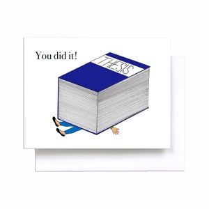 Thesis Casualty Card, Funny Phd Graduation, Master's Degree Greeting ...