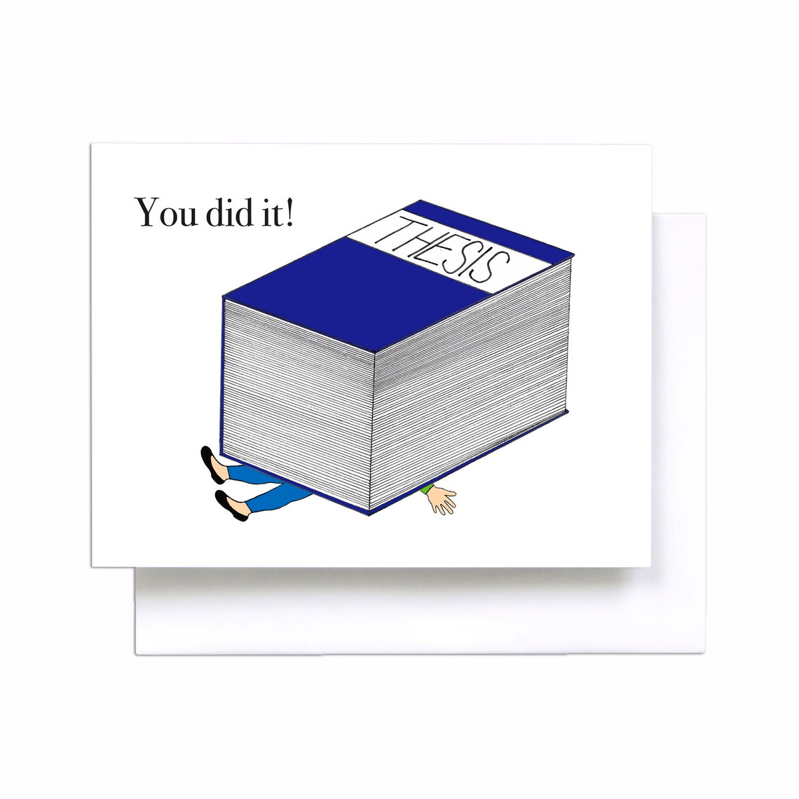 Thesis Casualty Card, Funny Phd Graduation, Master's Degree Greeting ...