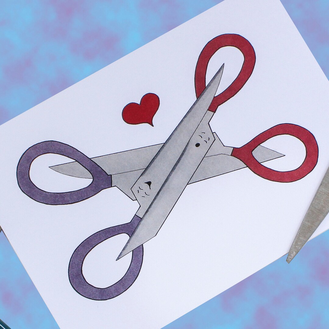Sapphic Scissors Card, Funny Lesbian Valentine Card, Naughty LGBTQ Gift ...
