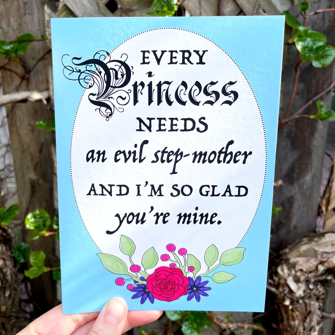 Funny Evil Step Mom Card: Little Princess Greeting Card, Sarcastic ...