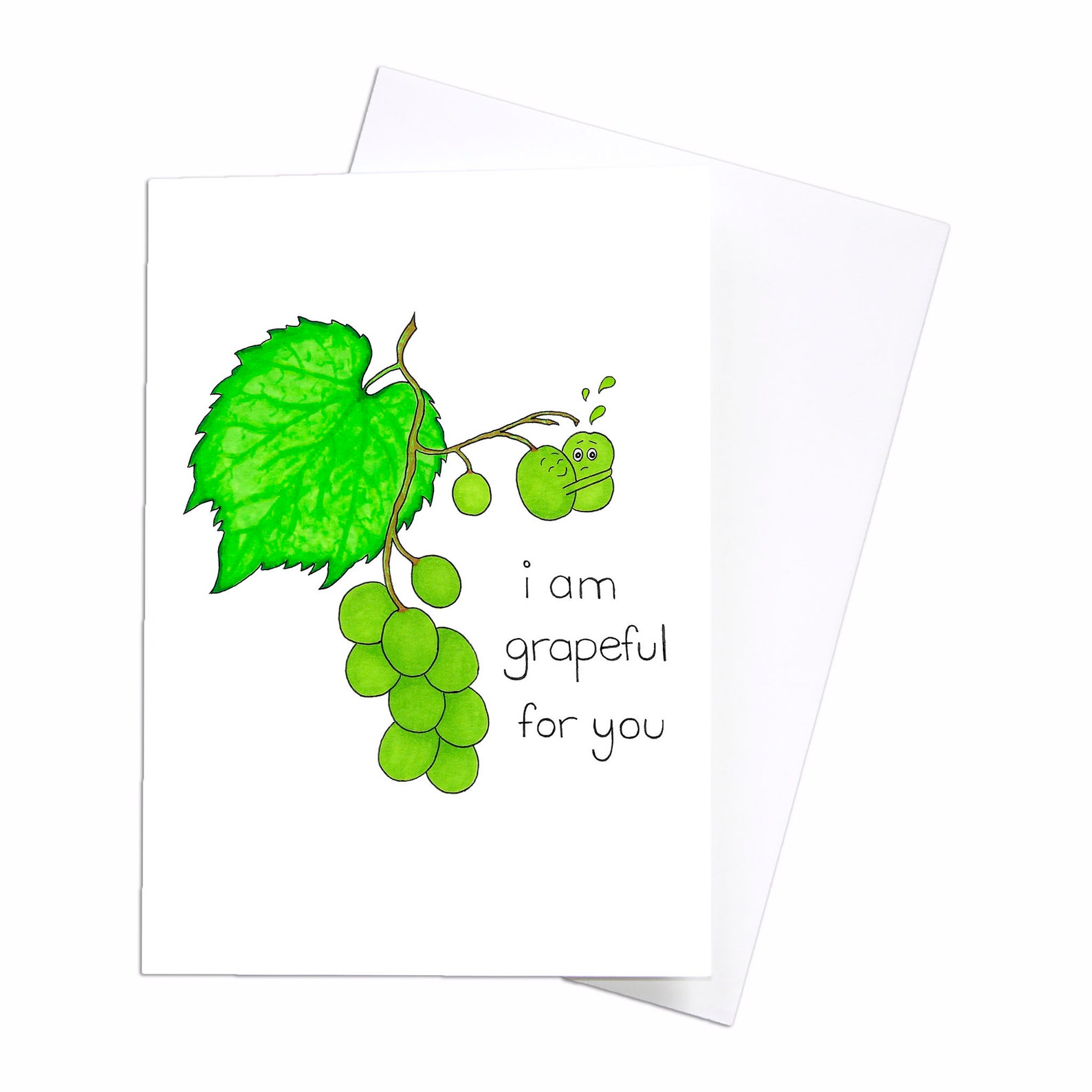 Grapeful Grapes Card Cute Appreciation Greeting Card Funny - Etsy UK