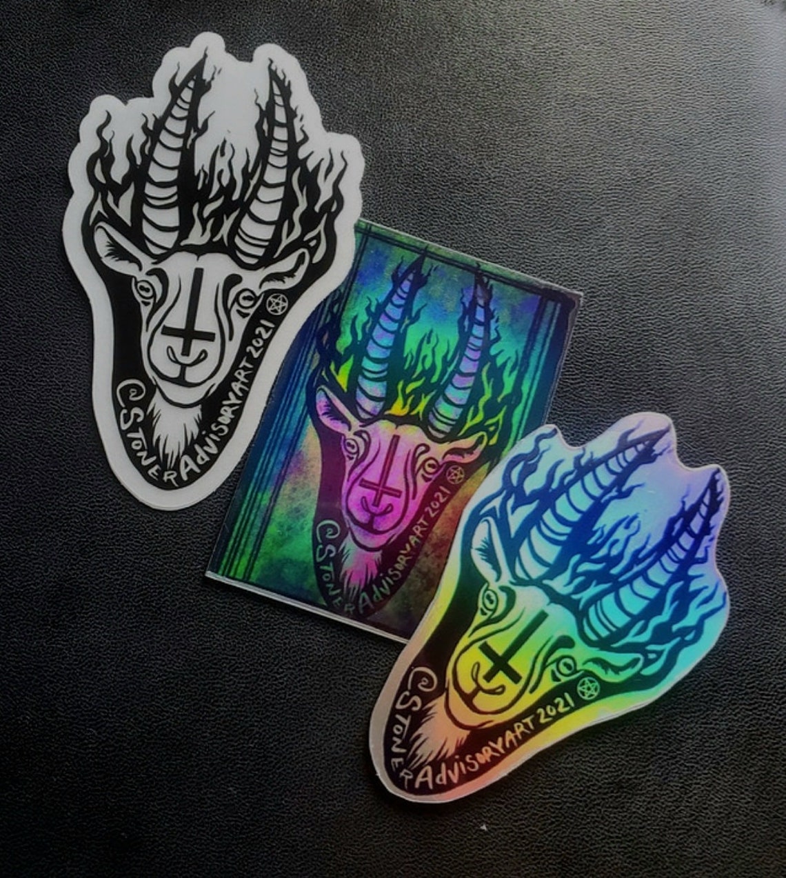 Stoner Advisory Art Goat Head Sticker Bundle - Etsy España