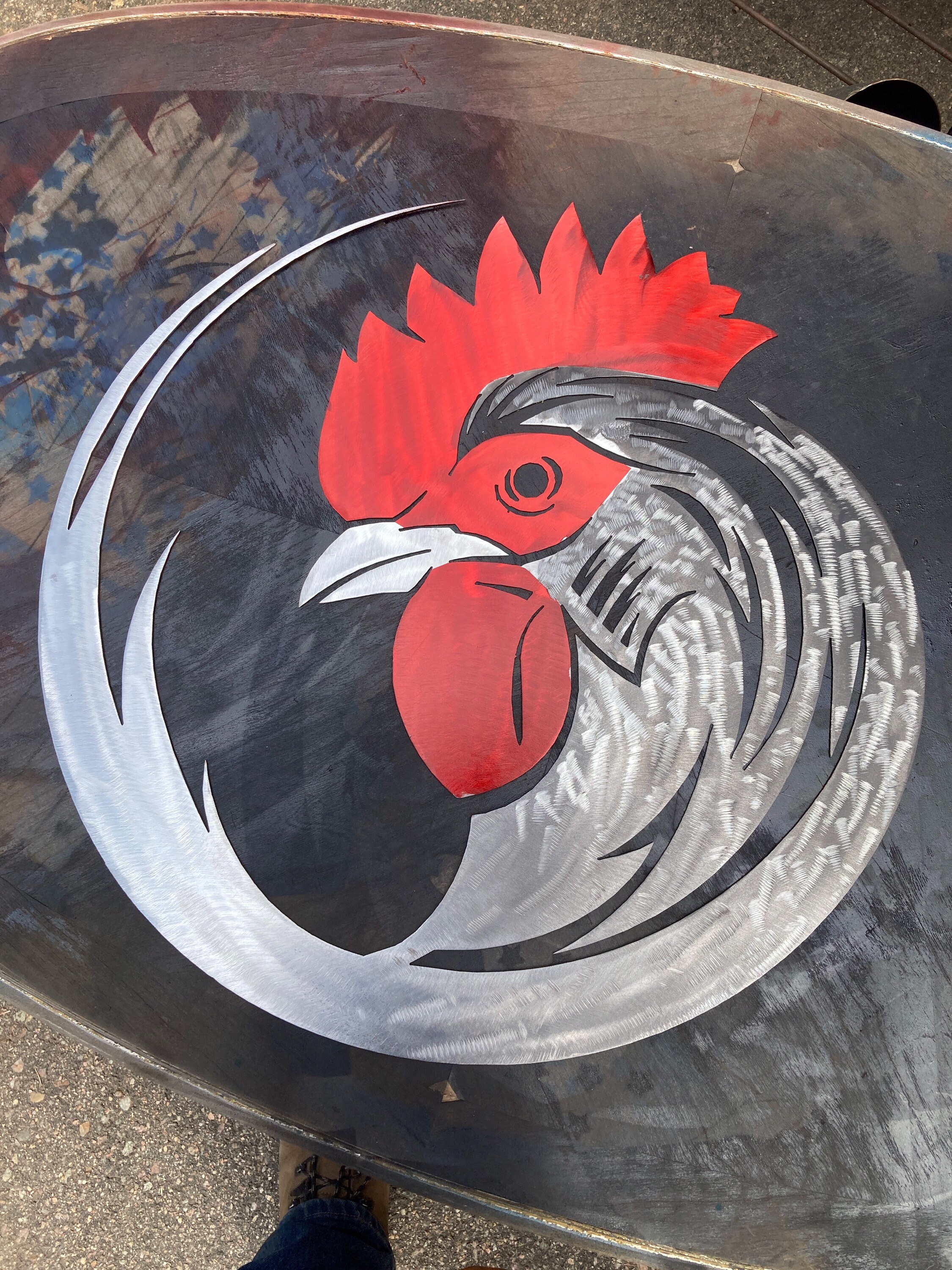 Rooster Metal Art - Etsy