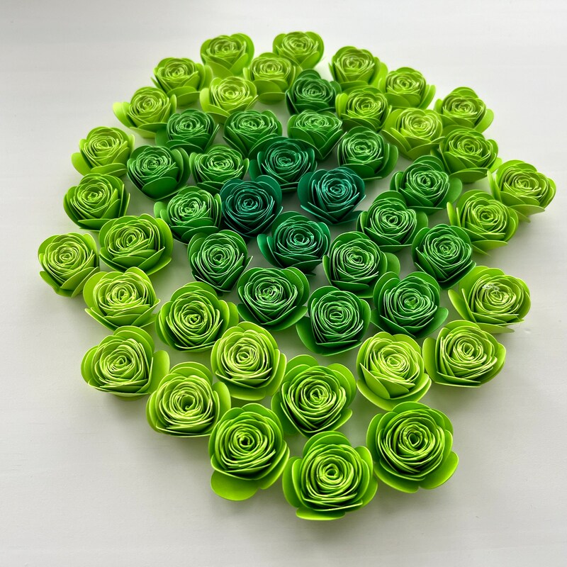 Green Paper Flowers - Etsy