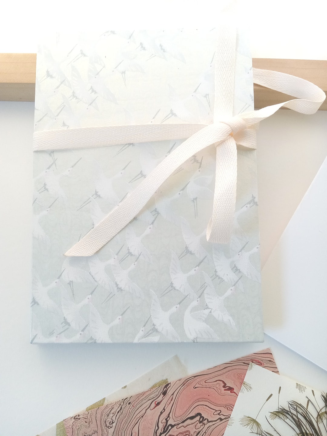 Concertina Booklet or Accordion Booklet With Printed Golden Butterflies ...