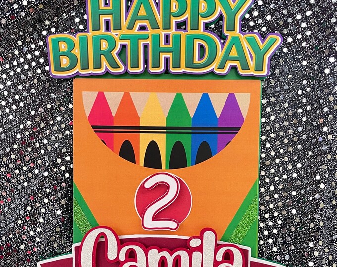 Crayon Cake Topper - Etsy