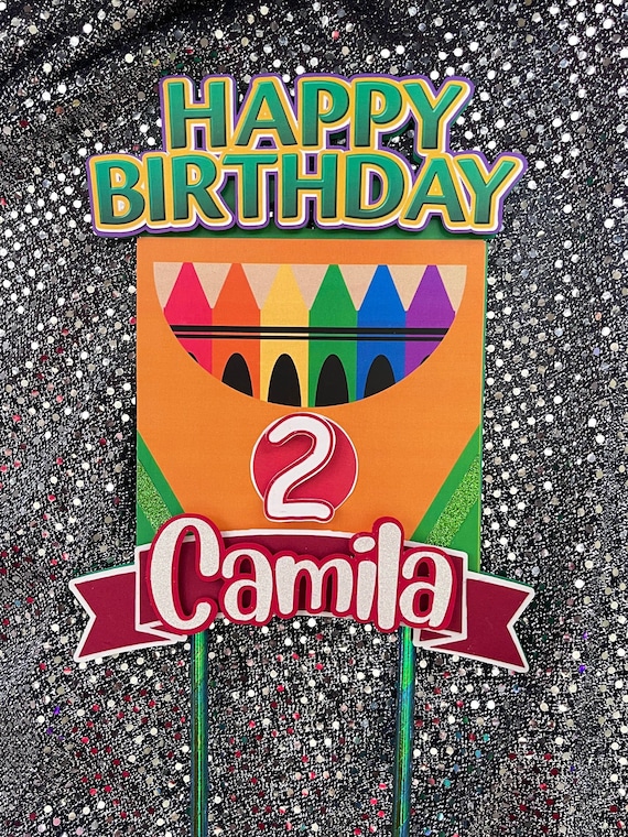 Crayon Cake Topper - Etsy