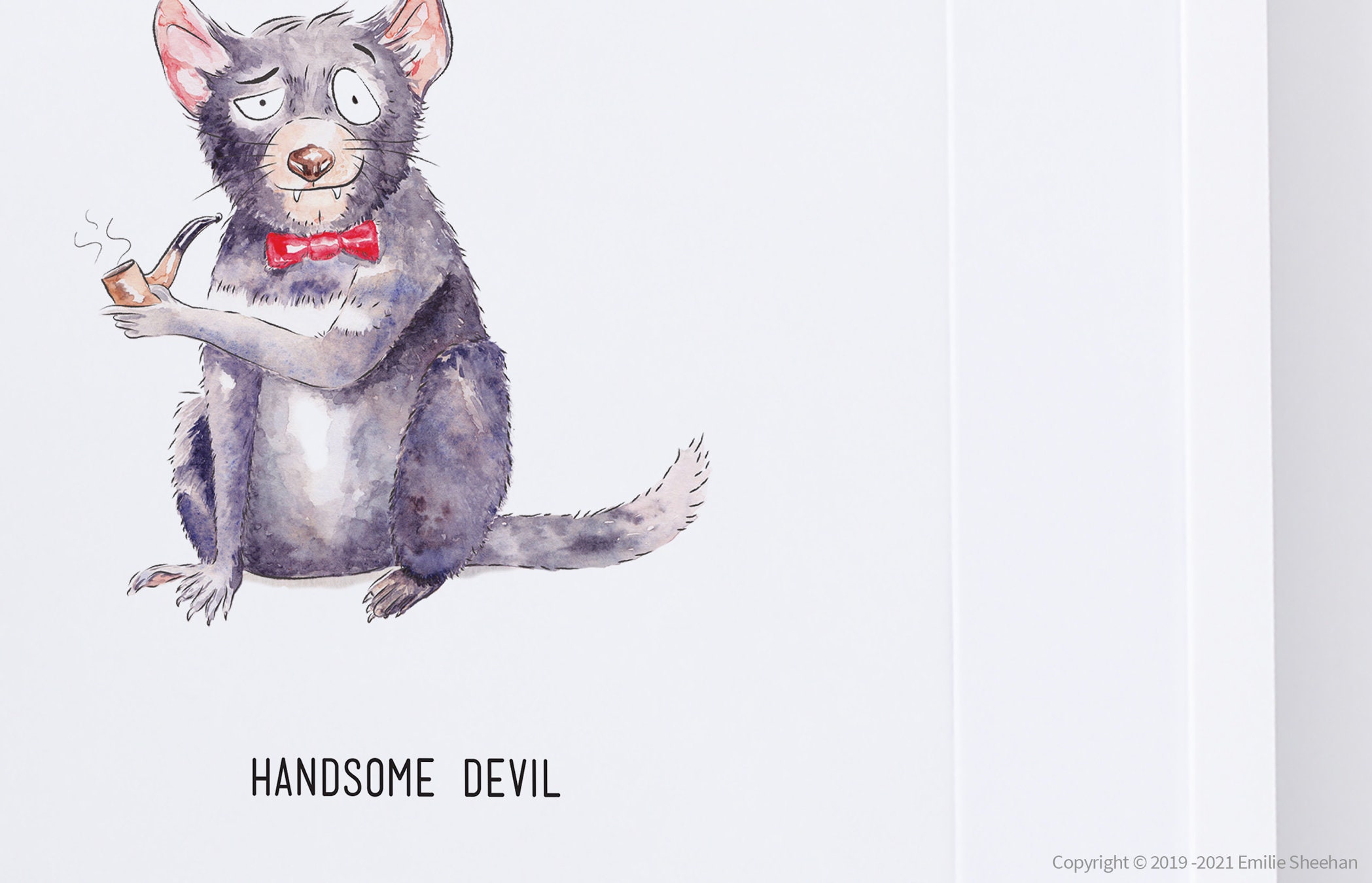 Tasmanian Devil Wall Art Print Funny Tassie Devil Pun A4 - Etsy Australia