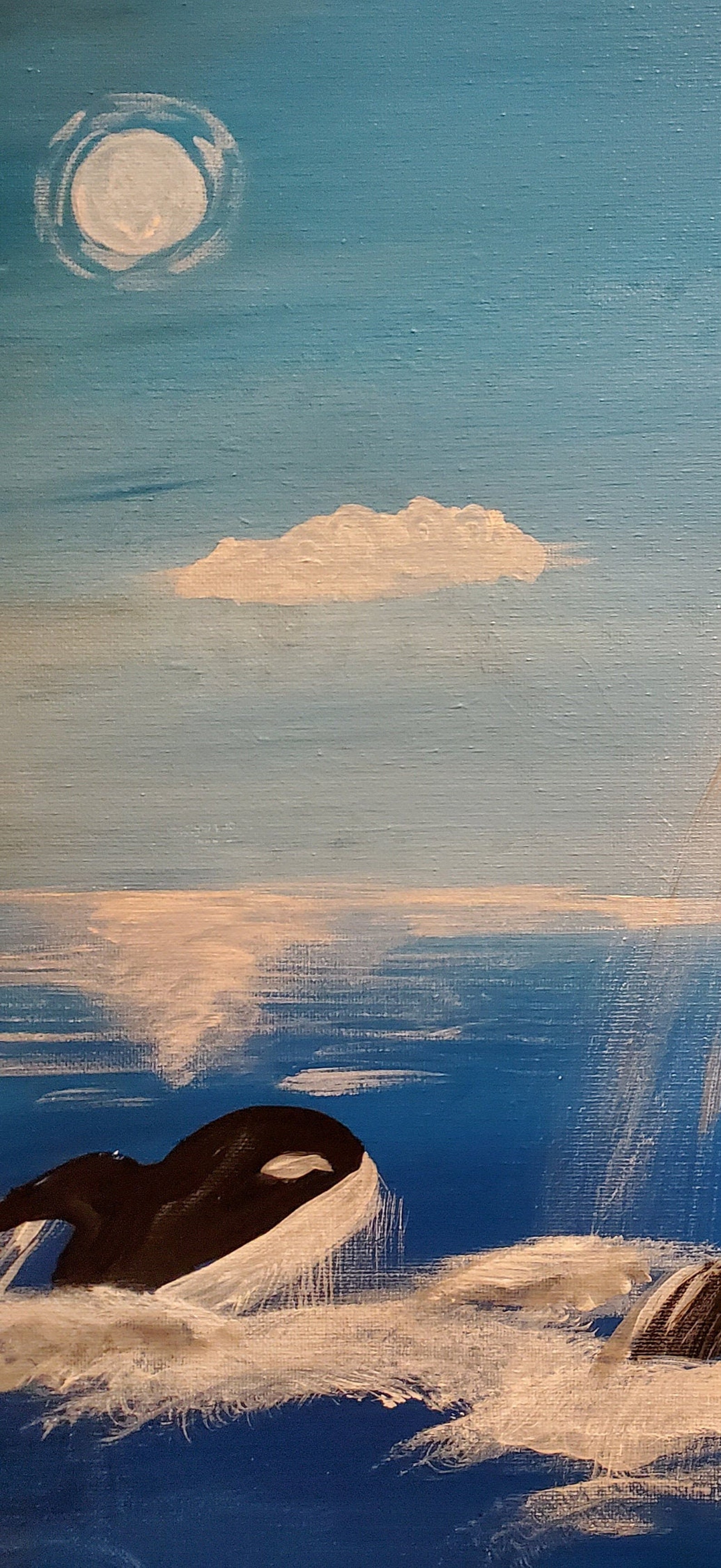 Original Whales Acrylic Painting Acrylic Animal Painting on - Etsy Canada