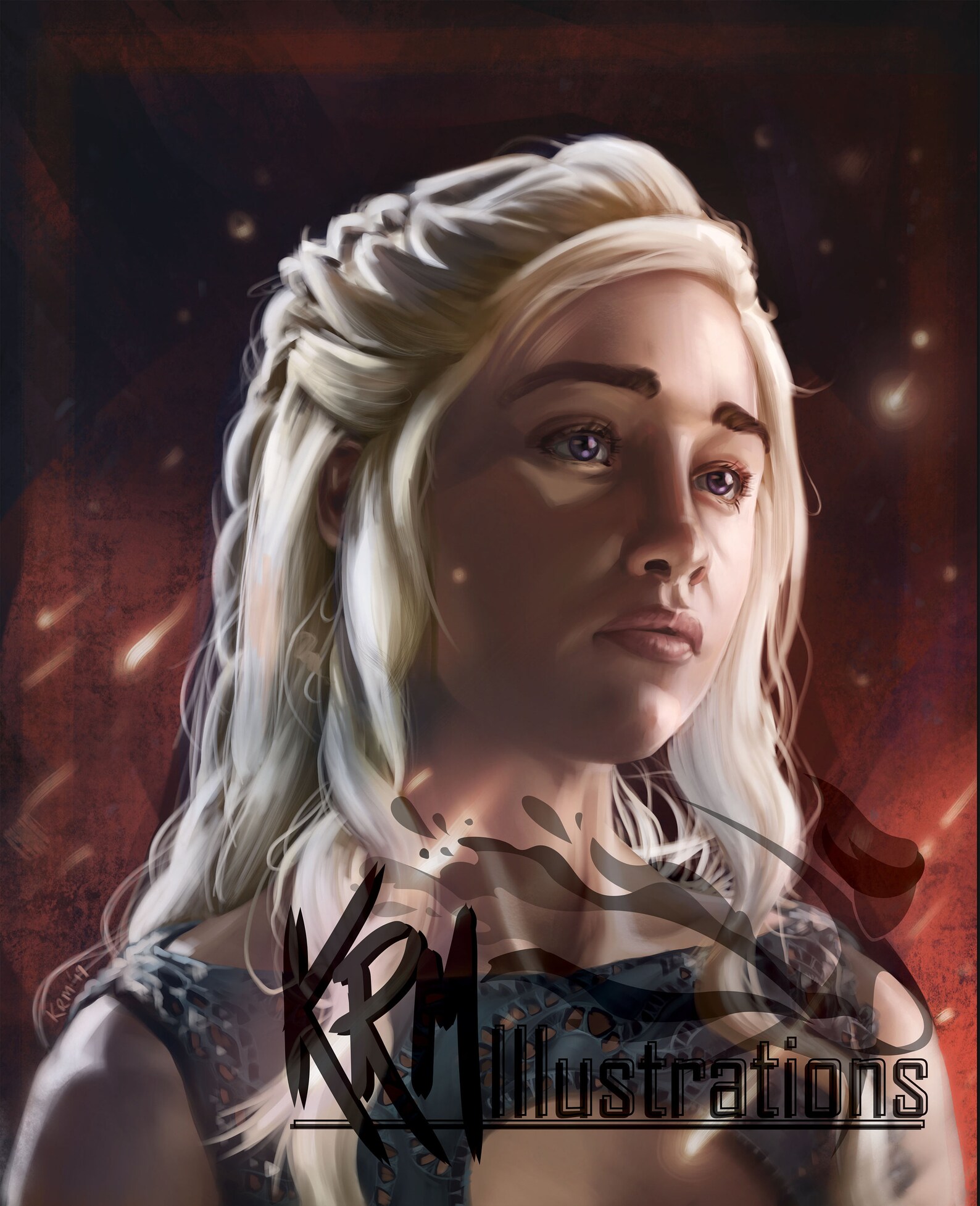 Game of Thrones Art Print Queen of Fire - Etsy