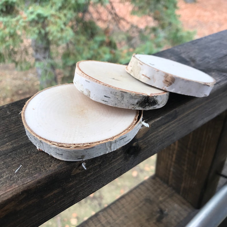 Birch Wood Rounds for Crafting-ornaments-decor Large Thin Size - Etsy