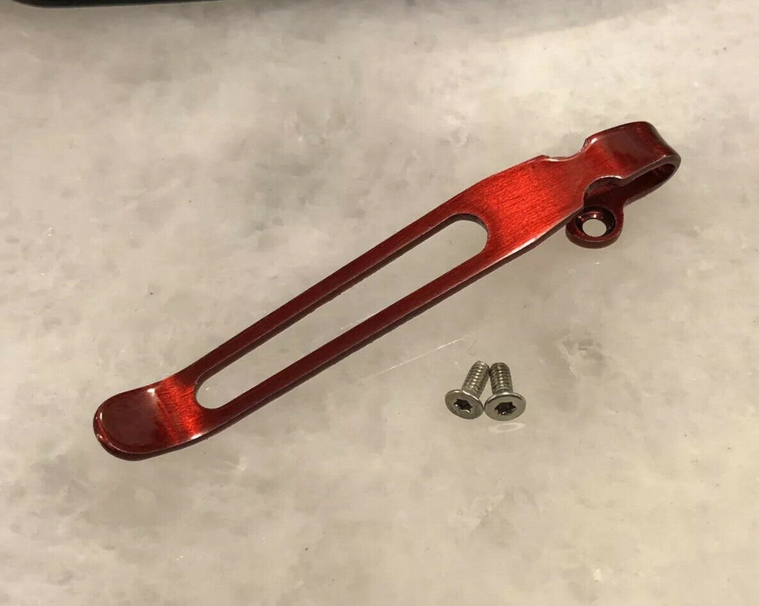 Red Titanium Deep Pocket Clip Ontario Rat 2 Knife 8860 8861 8862 8861BP ...