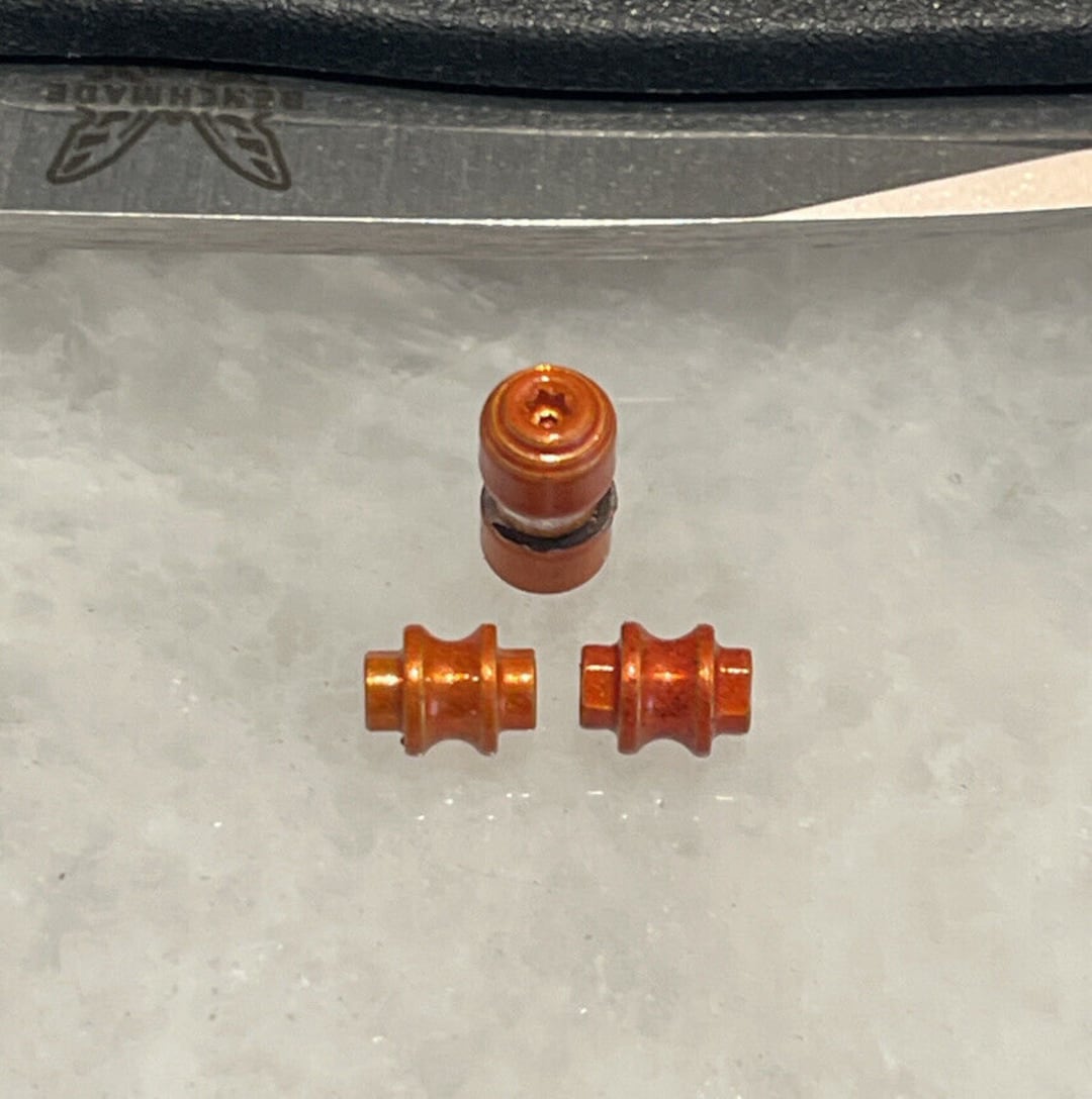 Translucent Orange Aluminum Thumb Stud & Standoff for Benchmade 535 ...
