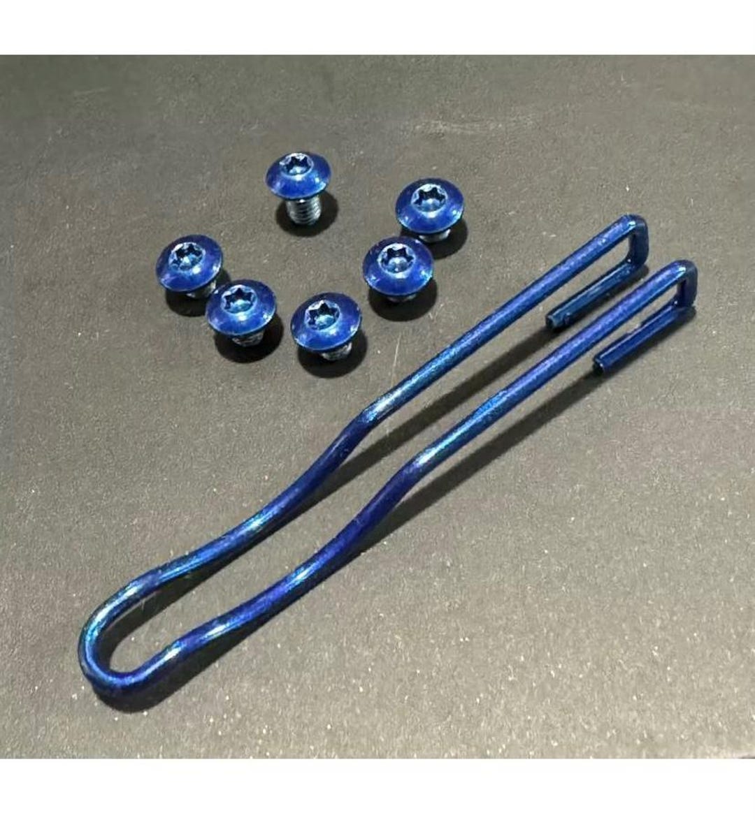 Translucent Blue Steel Wire Clip & Screw for Spyderco Sage 1 Sage 5 ...