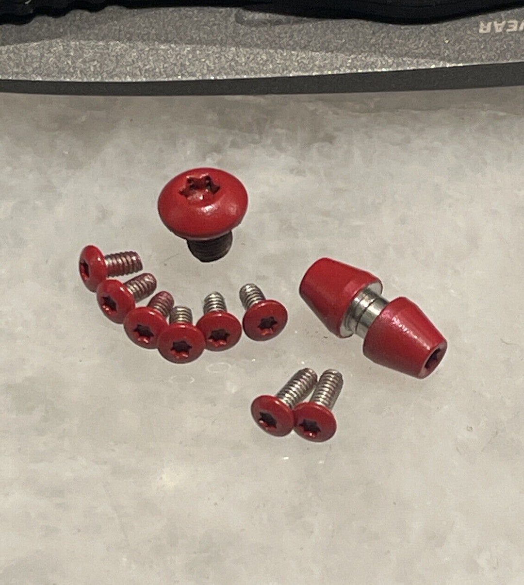 Matte Red Stainless Screws & Thumb Stud for Benchmade Mini Adamas A273 ...