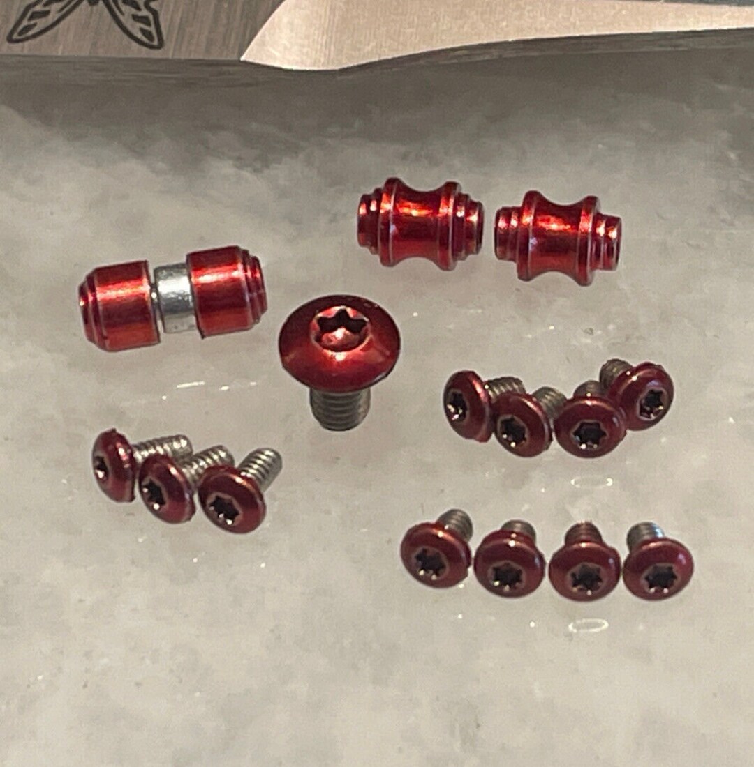 Translucent Red Torx Screws, Thumb Stud & Standoff for Benchmade 940-2 ...