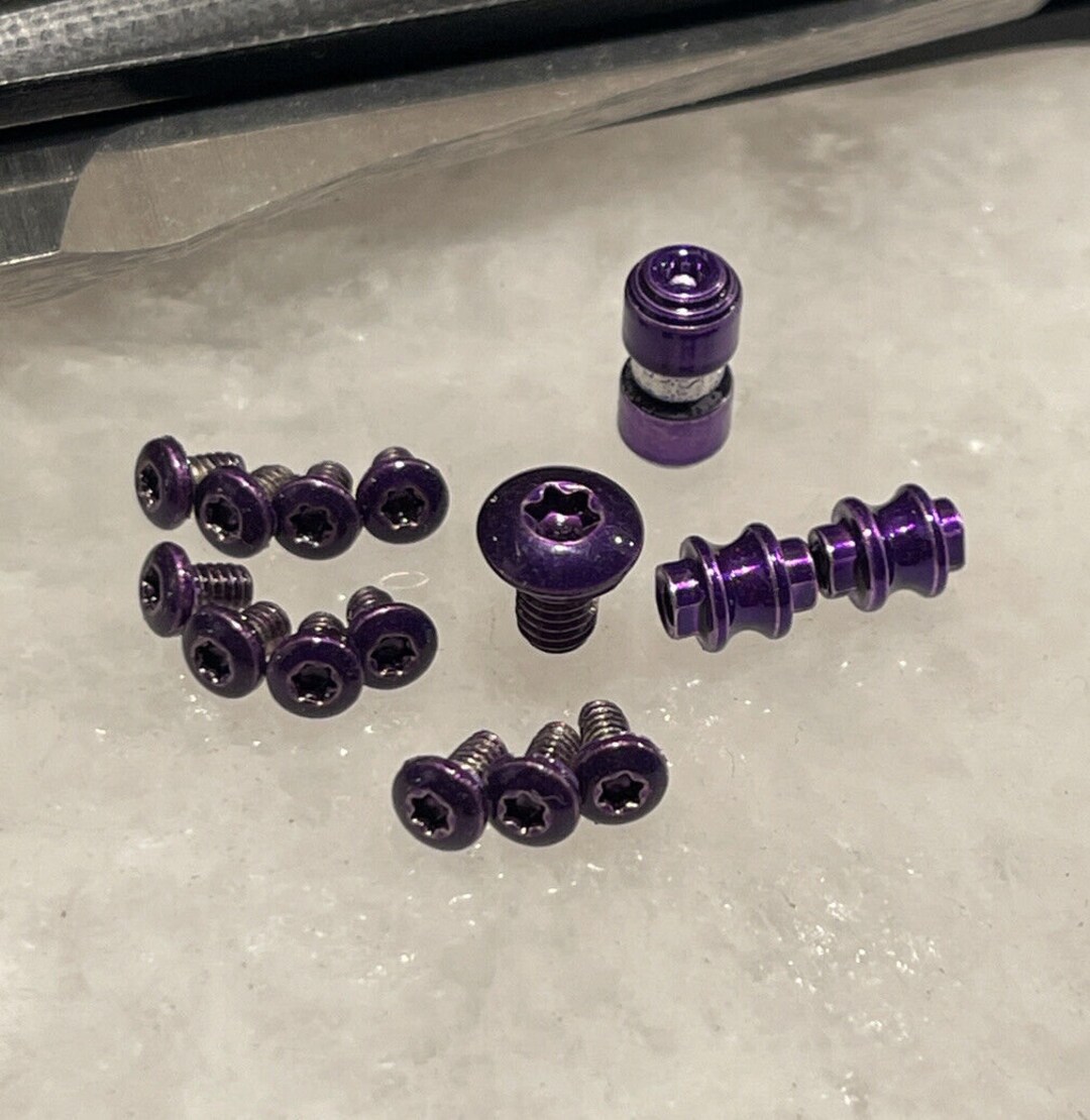 Translucent Purple Torx Screws, Thumb Stud & Standoff for Benchmade 940 ...