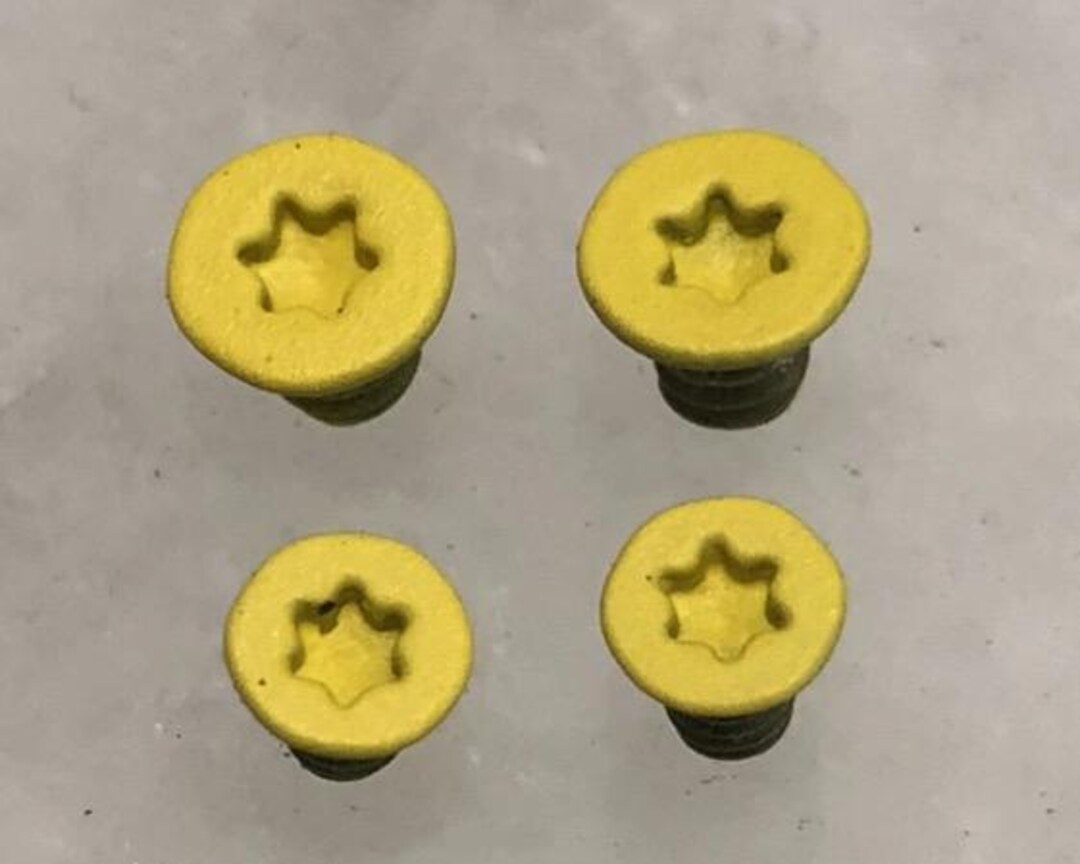 Flat Yellow Stainless Steel Torx Screws for Spyderco Para 3 G10 Knife ...