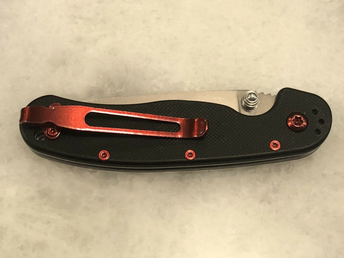 Red Titanium Deep Pocket Clip & Stainless Screws Set for | Etsy