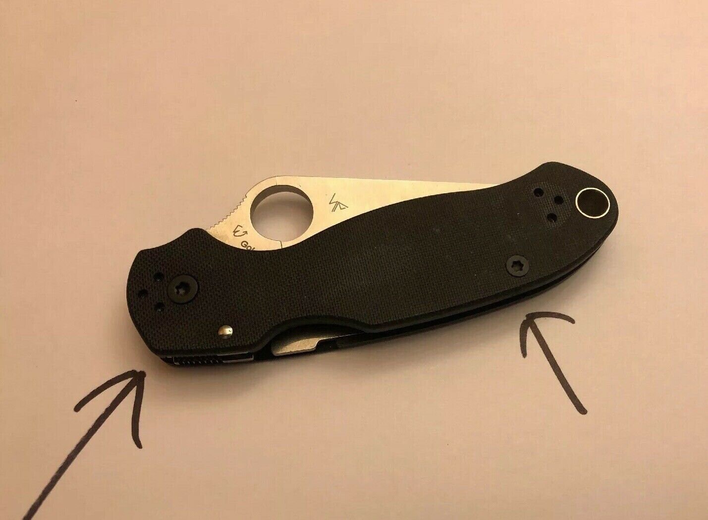 Black Replacement Scale & Pivot Screws for Spyderco Para 3 Knife - Set ...