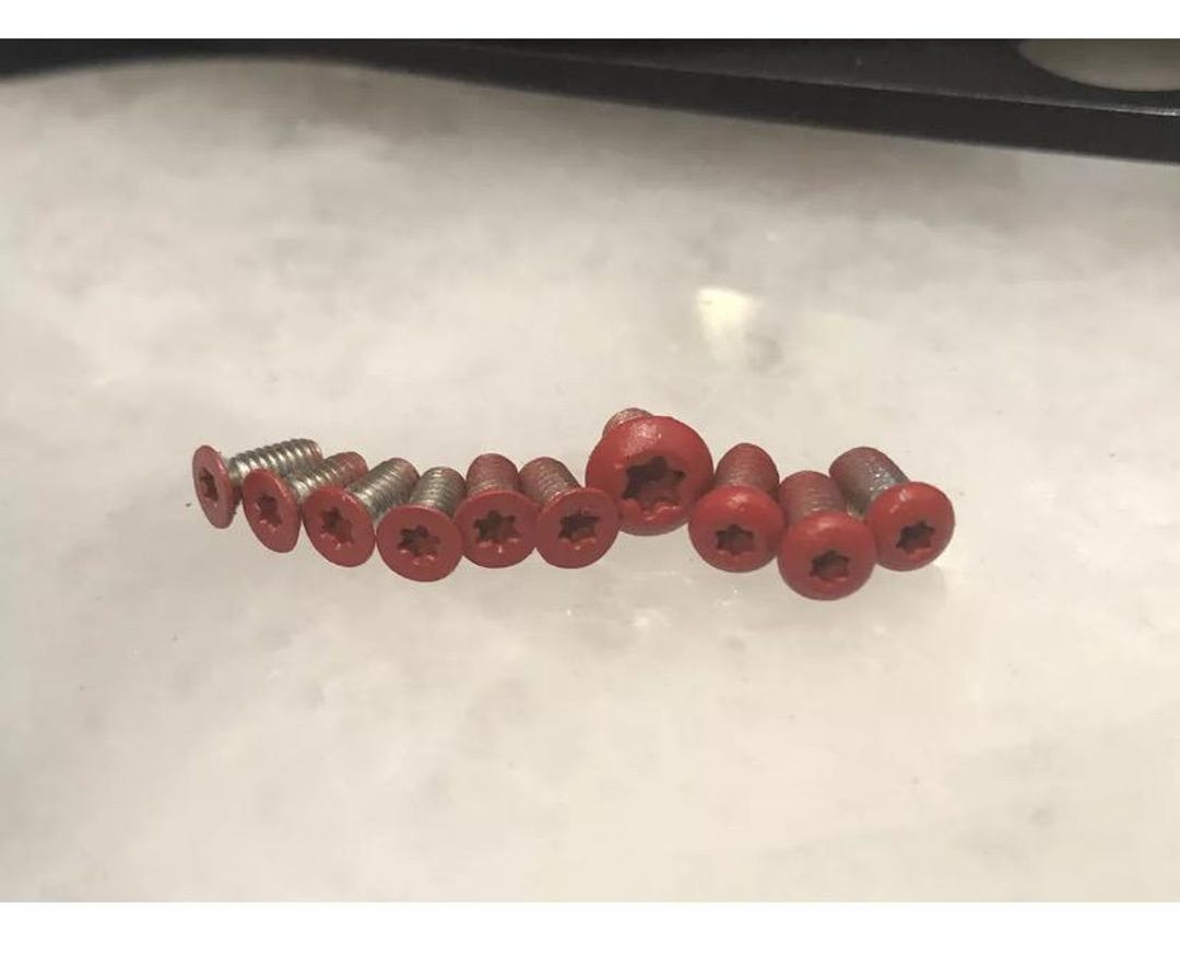 Matte Red Stainless Torx Screws Set for Spyderco Tenacious Resilience ...