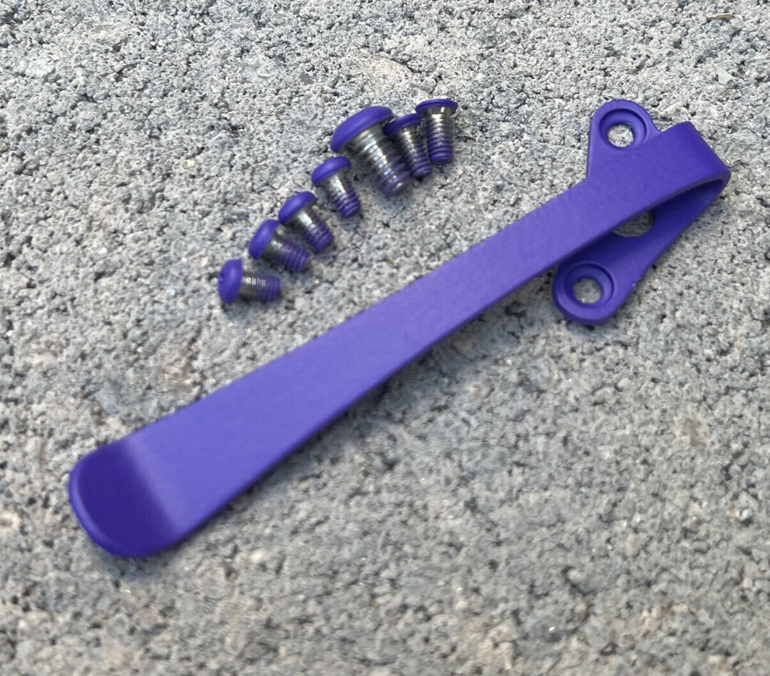 Purple Titanium Deep Carry Pocket Clip W/stainless Screws for Demko ...