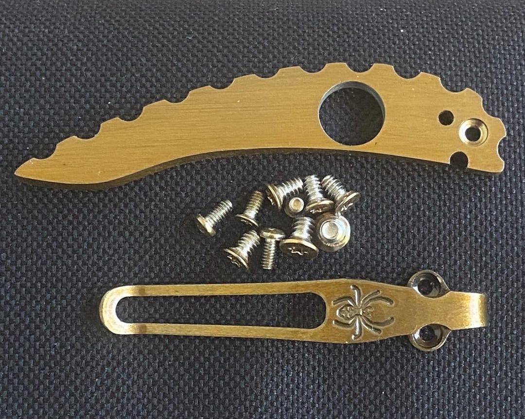 Translucent Gold Bronze Titanium Back Spacer & Deep Pocket Clip for ...