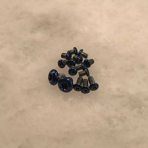 Translucent Blue Screws Set for Ontario Rat 1 Knife Pivot Handle & Clip ...