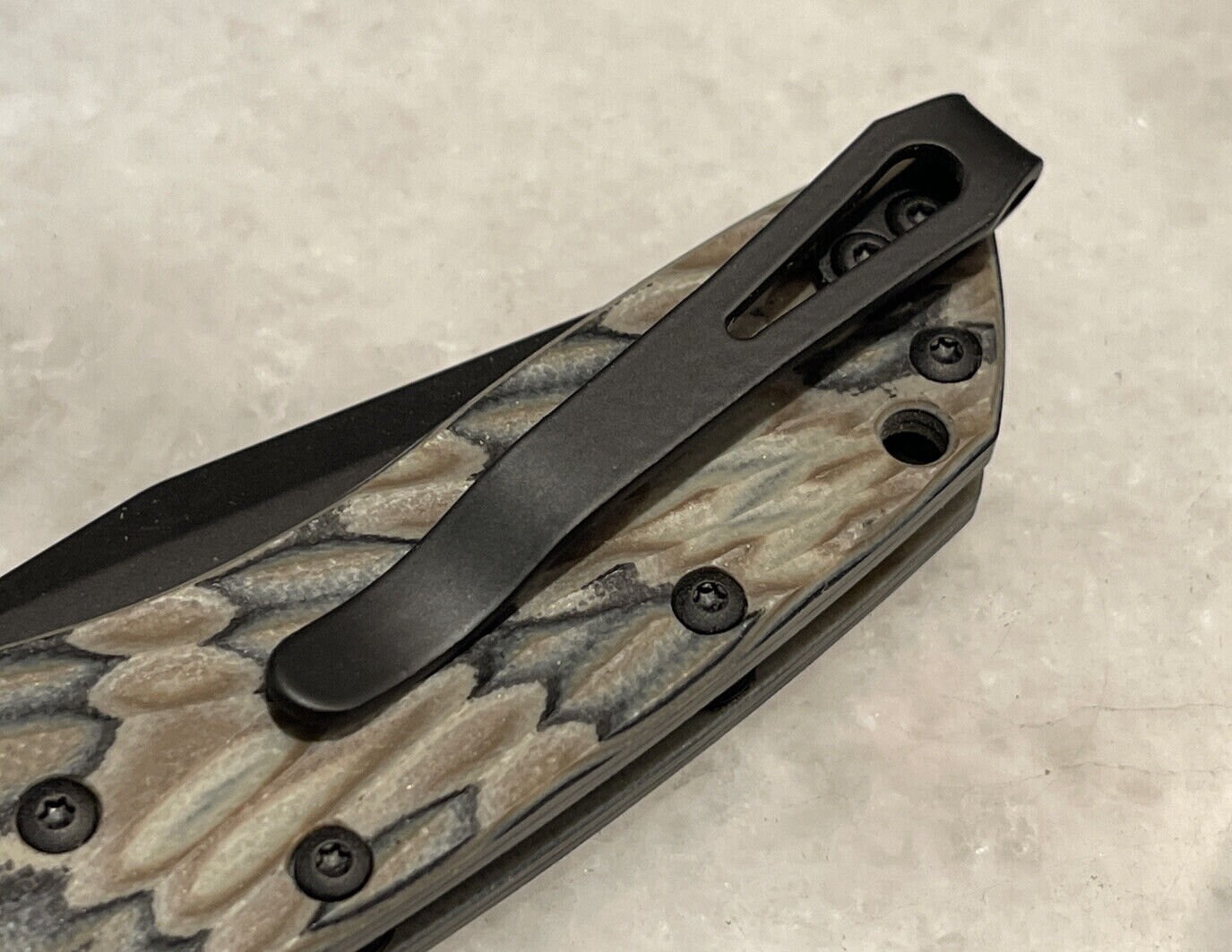 Black Titanium Pocket Clip With Stainless Steel Screws Set for - Etsy