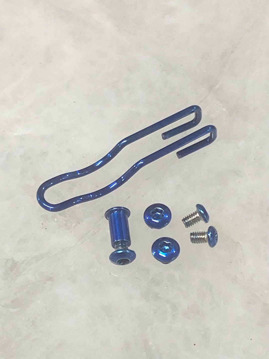 Blue Steel Wire Pocket Clip With Stainless Torx Screws & Barrel Nut for ...