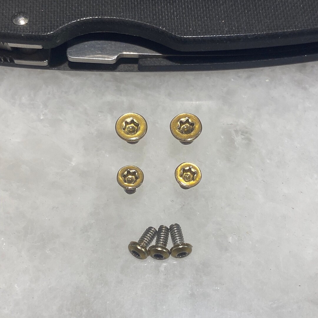 Gold Bronze Stainless Steel Torx Screws for Spyderco Para 3 G10 Knife ...