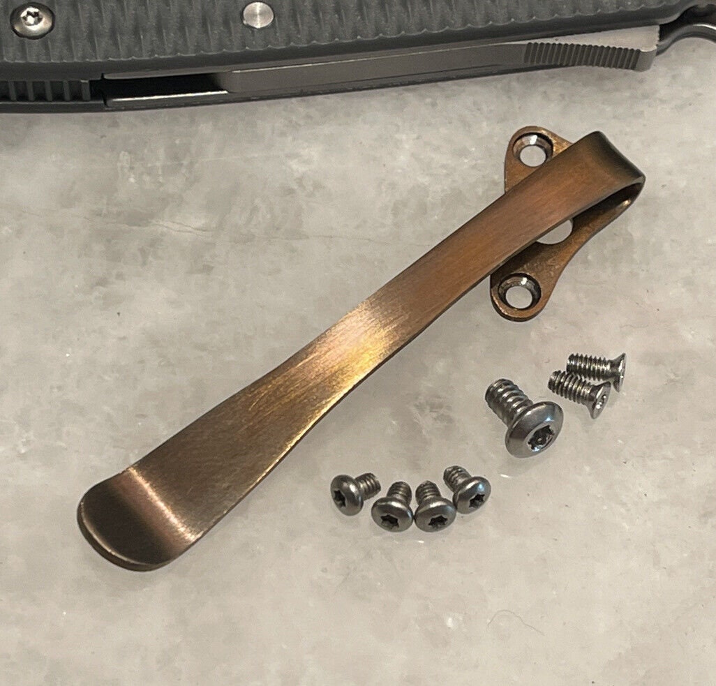Bronze Titanium Deep Carry Pocket Clip W/stainless Screws for - Etsy