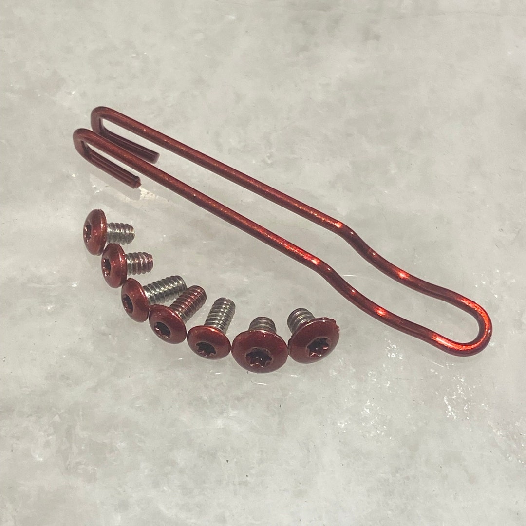 Red Steel Wire Pocket Clip W/stainless Screws for Spyderco Manix 2 FRN ...