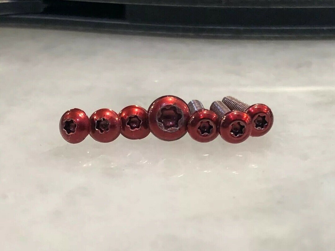 Translucent RED Screws Set for Kershaw Leek 1660CF Carbon Fiber Handle ...