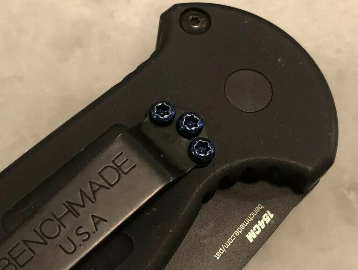 Blue Replacement T8 Torx Screws for USA Made Benchmade AFO 2 Knife (set ...