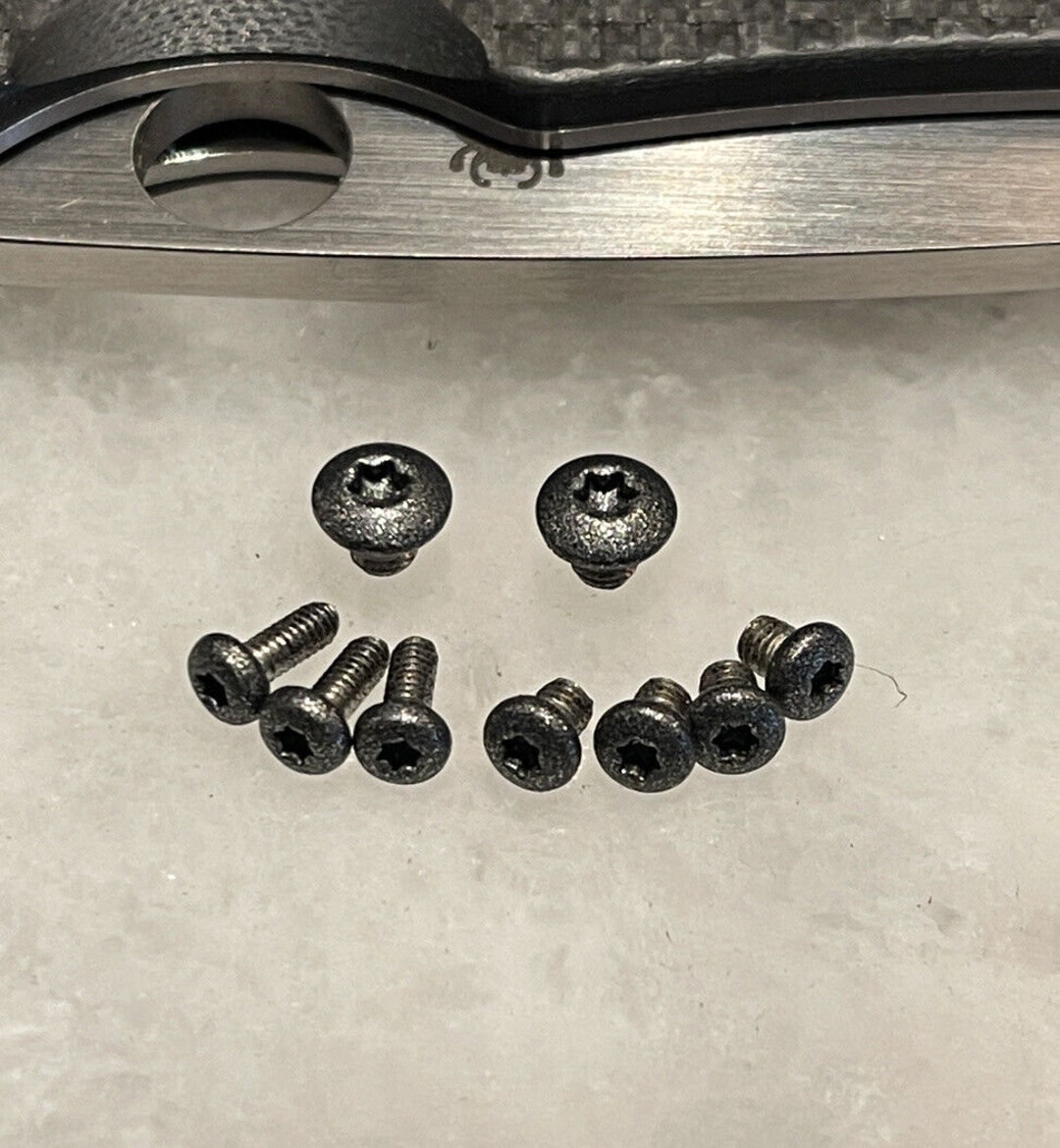 Gun Metal Stainless Pivot Scale & Pocket Clip Screws for Spyderco Smock ...