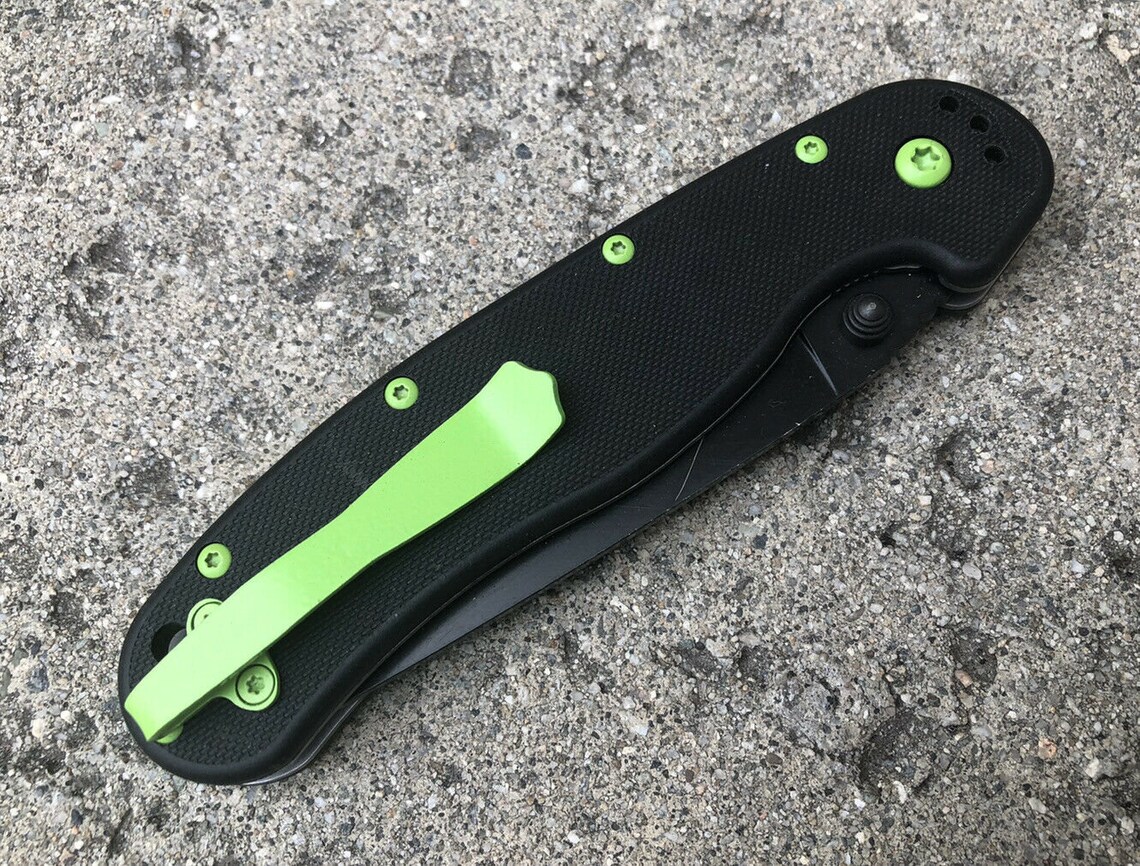 Zombie Green Titanium Deep Carry Pocket Clip & Screw Set for Ontario ...