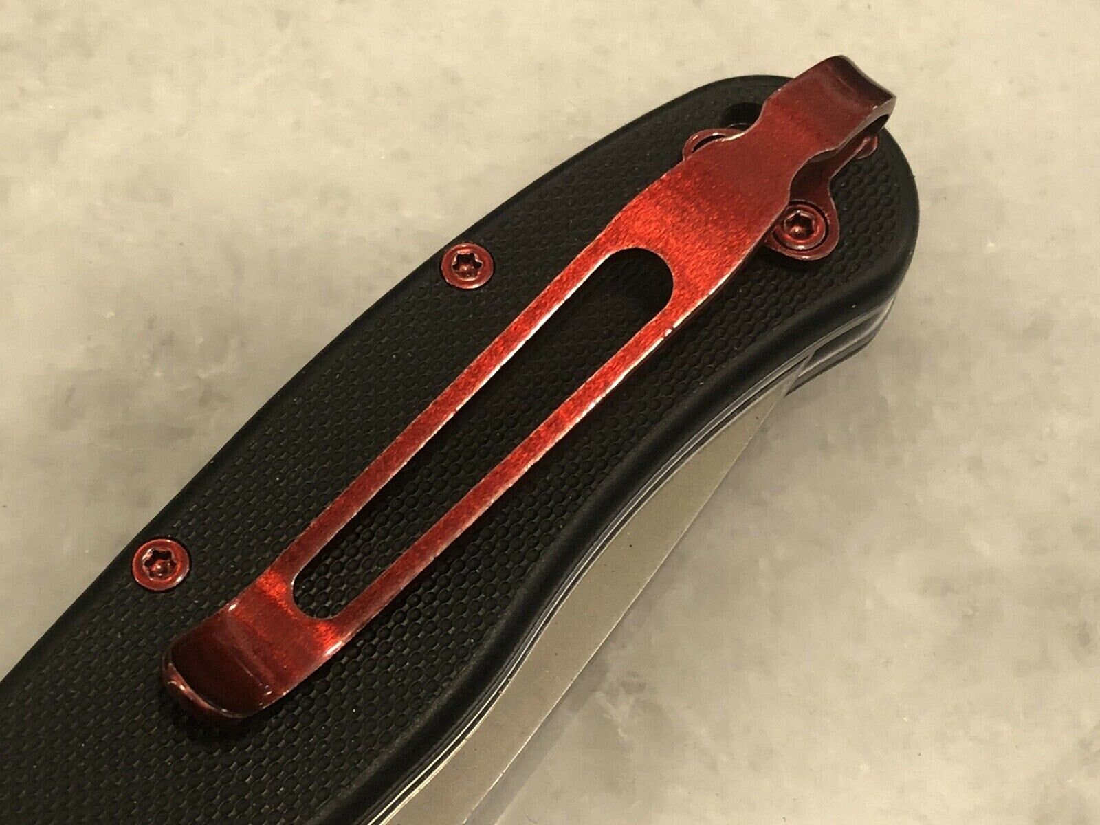 Red Titanium Deep Pocket Clip & Stainless Screws Set for - Etsy